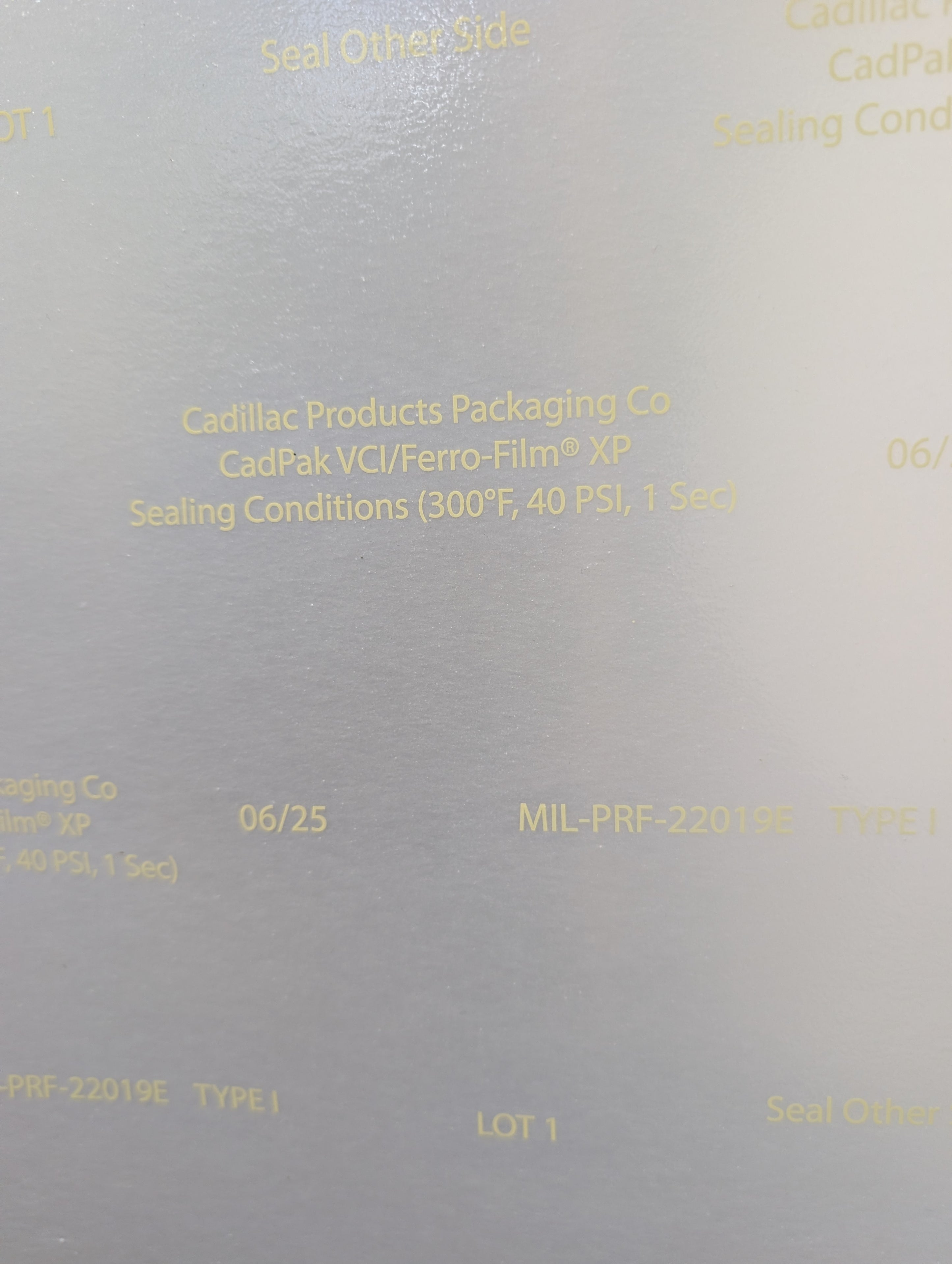 MIL-PRF-22019 Type I VCI Barrier Film – Royco Packaging